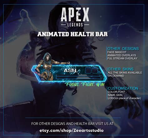 Customizable Animated ASH Apex Legends Custom Health Bar Etsy