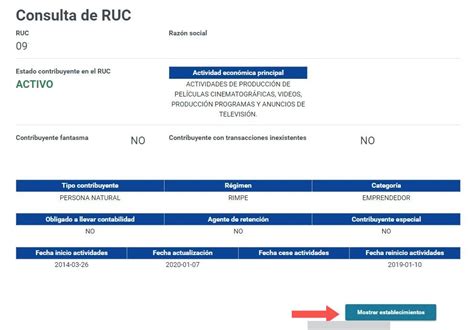 Consultar RUC por nombre o razón social SRI Ecuador