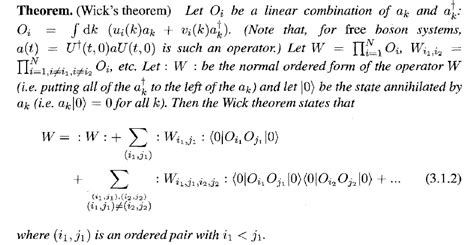 using wick s theorem on already normal ordered functions math solves everything