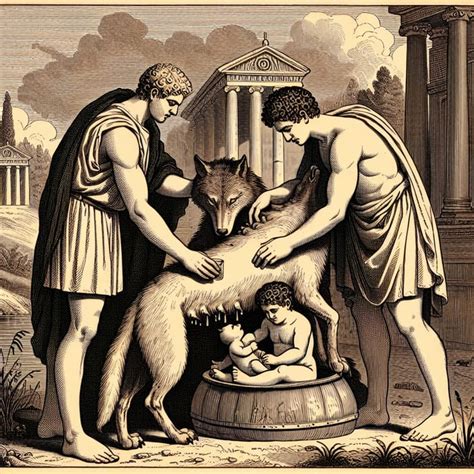 The Myth Of Romulus And Remus Founding Of Rome In Bc Ai Art