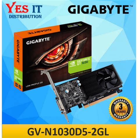 GIGABYTE GEFORCE GT1030 2GB DDR5 LOW PROFILE GRAPHIC CARD GT 1030 GV