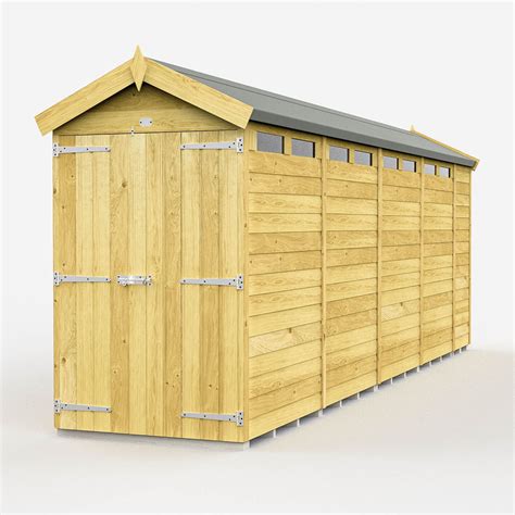 4ft X 19ft Apex Security Shed TAFS Garden Co Telford Shropshire