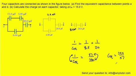 Four Capacitors Are Connected As Shown In The Figure Below Youtube