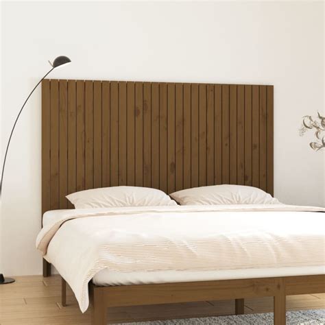 T Te De Lit Murale Marron Miel X X Cm Bois Massif De Pin Pwshymi