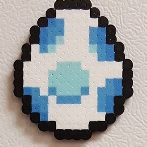 Yoshi Perler Eggs 8 Bit Pixel Art Perler Bead Art Yoshi Mario Magnet