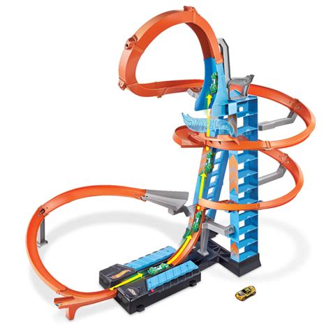 Circuit Voiture Hot Wheels Coffret Altitude Crash Mattel King Jouet