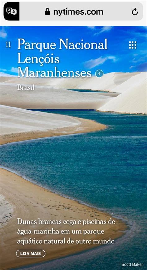 New York Times Escolhe Os Len Is Maranhenses Como O Melhor Lugar