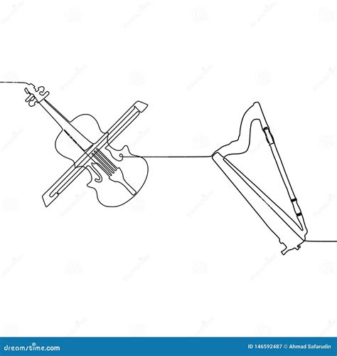E Um linha Desenho Linha Cont nua Vetor Ilustração do Vetor