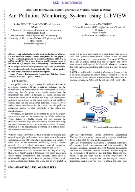 pdf air pollution monitoring system using labview sami gomri