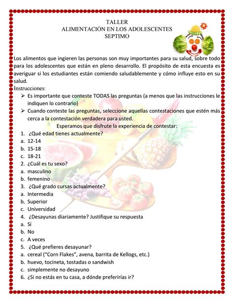 Encuesta alimentación adolescentes by marce Issuu