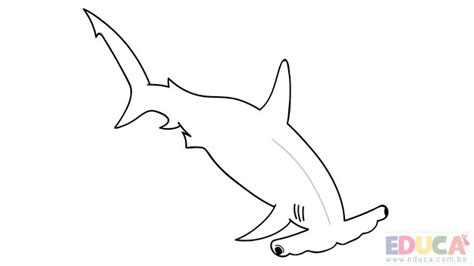 Dibujo de tiburon martillo para colorear Dibujos Imágenes Educa bo