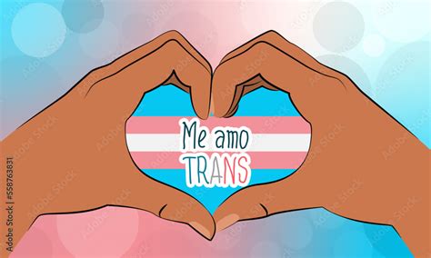 Me Amo TRANS Poster O Tarjeta De La Visibilidad Trans Manos Formando