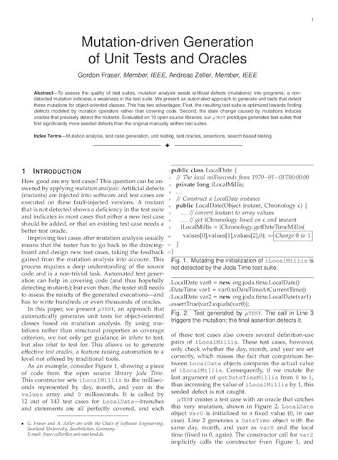 pdf mutation driven generation of unit tests and oracles · mutation driven generation of unit