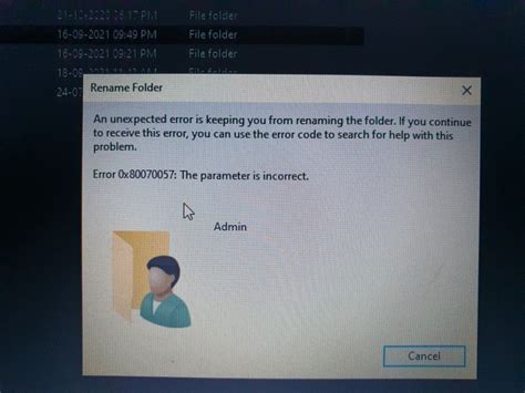 error 0x80070057 the parameter is incorrect microsoft community