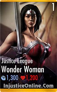 Injustice Gods Among Us Mobile Justice League Wonder Woman Card
