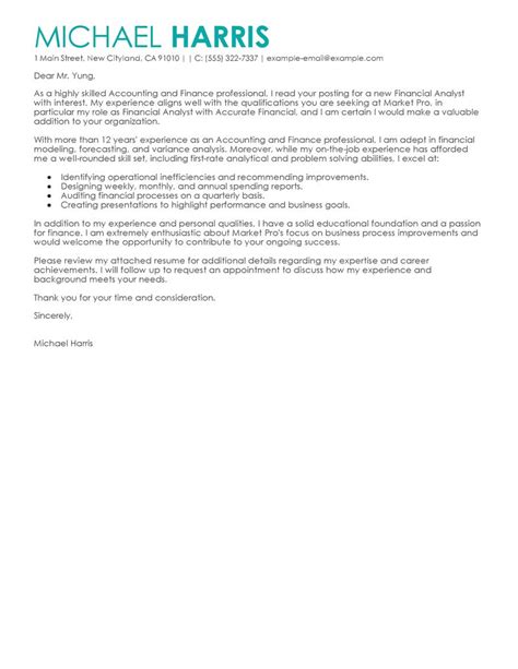 Cover Letter Template For Finance Job