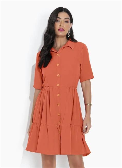 Vestido Es Laranja Bonprix