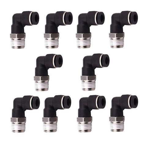 Pack Push To Connect Air Fittings Degree Pneumatic Tube Fitting