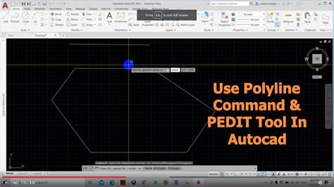 How To Use Polyline Command PEDIT Tool In Autocad YouTube