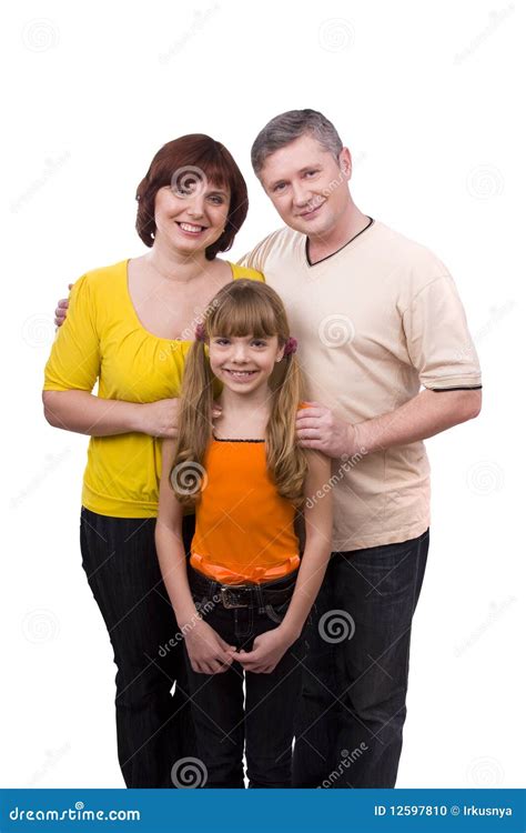 Familia Feliz Madre Padre E Hija Foto De Archivo Imagen 12597810