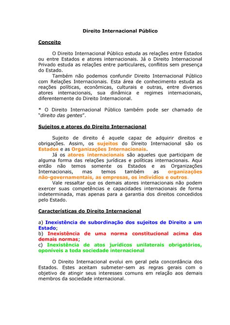 Direito Internacional Público Direito Internacional Público Conceito