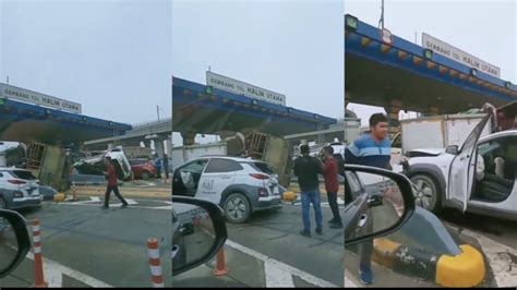 5 Mobil Kecelakaan Beruntun Di Gerbang Tol Halim Ada Yang Sampai Terbalik