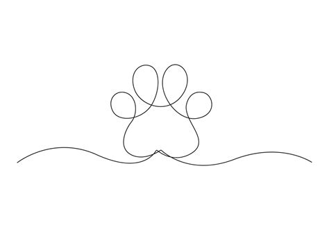 solteiro contínuo linha desenhando do gato pegada para internacional