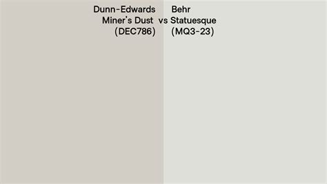 Dunn Edwards Miner S Dust DEC786 Vs Behr Statuesque MQ3 23 Side By