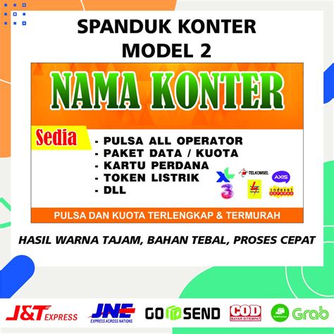 Jual Spanduk Banner Konter Pulsa Celluler Spanduk Pulsa Shopee