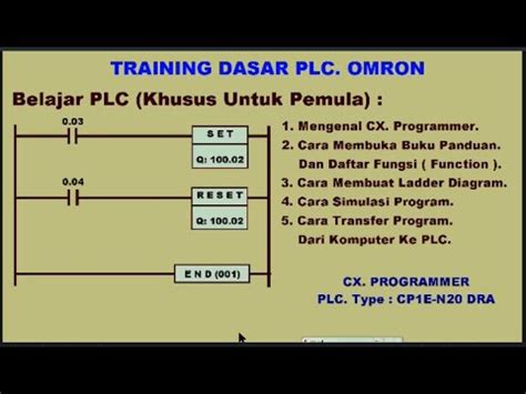 Training Dasar Plc Omron Belajar Plc Untuk Pemula Youtube