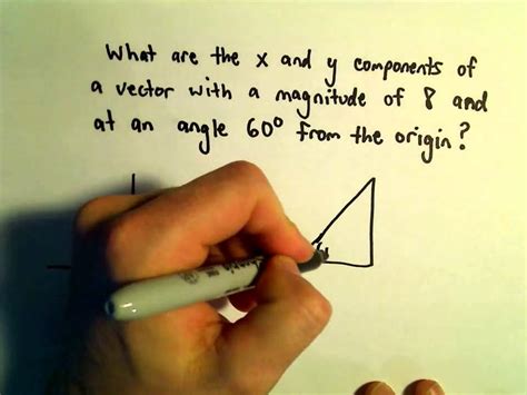 finding the components of a vector ex 1 youtube