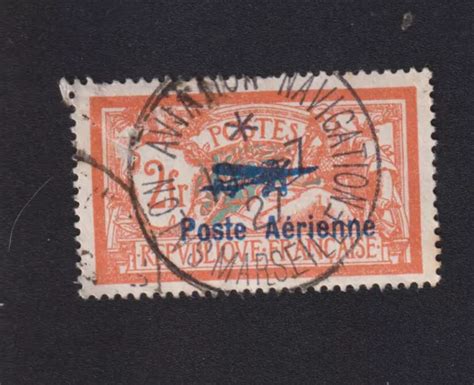 POSTE AÉRIENNE TIMBRE de France N 1 2 f Merson oblitéré du salon 2