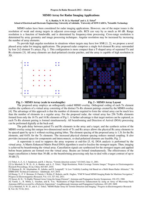 pdf mimo array for radar imaging applications