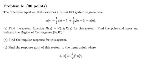 solved problem 5 30 points the difference equation that