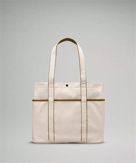 Lululemon Daily Multi Pocket Canvas Tote Bag 20l Logo In Neutral ModeSens