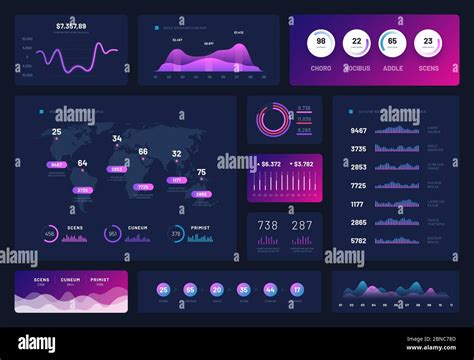 Data Dashboard Modern Infographic Ui Interface Admin Panel With