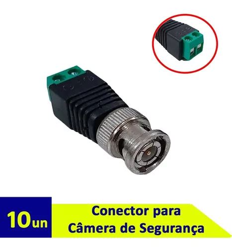 Kit 10 Conector Bnc Macho Borne Parafuso P Camera De Cftv MercadoLivre