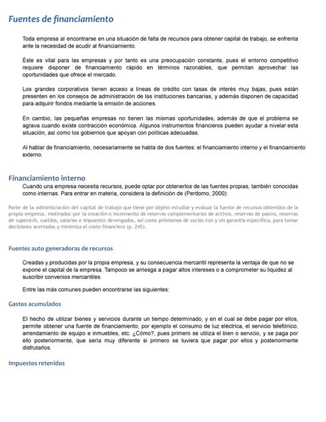 Fuentes De Financiamiento Fuentes De Financiamiento Toda Empresa Al