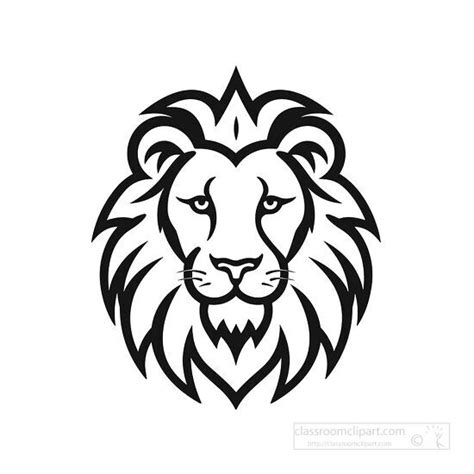 Lion Face Images Clip Art Black And White Infoupdate Org
