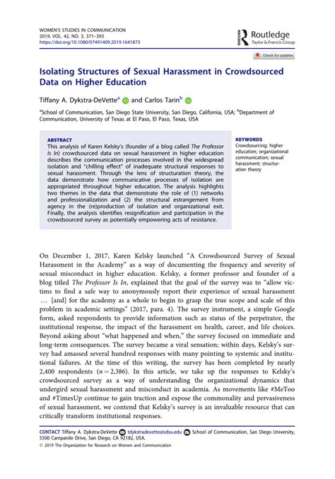 pdf isolating structures of sexual harassment in crowdsourced data on higher education