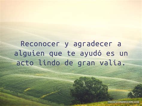 Reconocer y agradecer a alguien Frases con Emoción