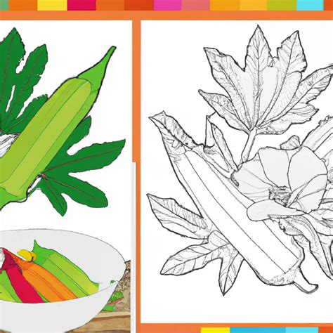 Diversão Garantida Desenho De Quiabo Para Colorir