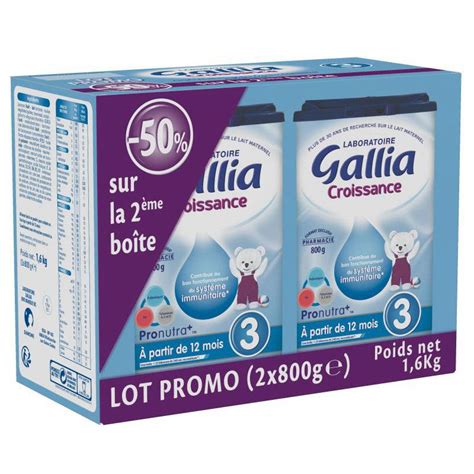 Gallia Croissance Lot De Lait De Croissance En Poudre Pour Nou