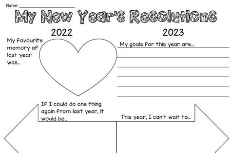 Mash Class Level New Year S Resolutions Worksheet