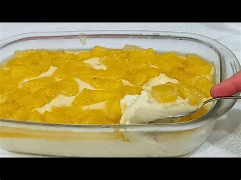 Sobremesa Cremosa De Abacaxi Deliciosa E R Pida De Fazer Youtube