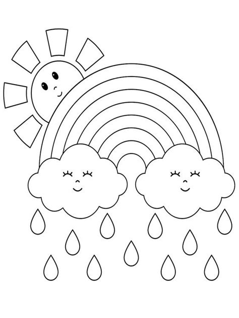 44 Coloriages Arc En Ciel Gratuits A Imprimer