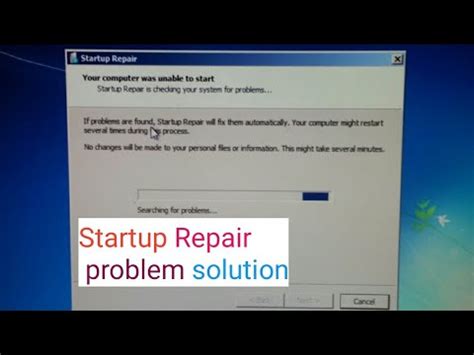 System Recovery Option Startup Repair Windows 7 Problem The Solution