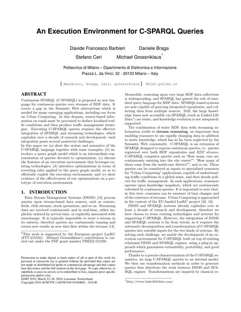 pdf an execution environment for c sparql queries