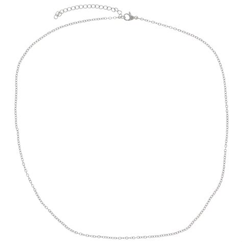 Tour De Cou Maille For At Mm Acier Inoxydable L X Cm Perles