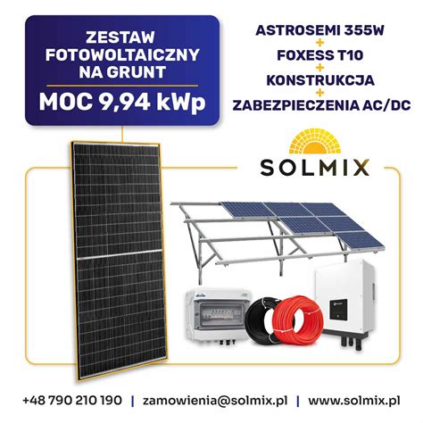 Zestaw Fotowoltaiczny Kw Na Grunt Solmix Hurtownia Fotowoltaiczna